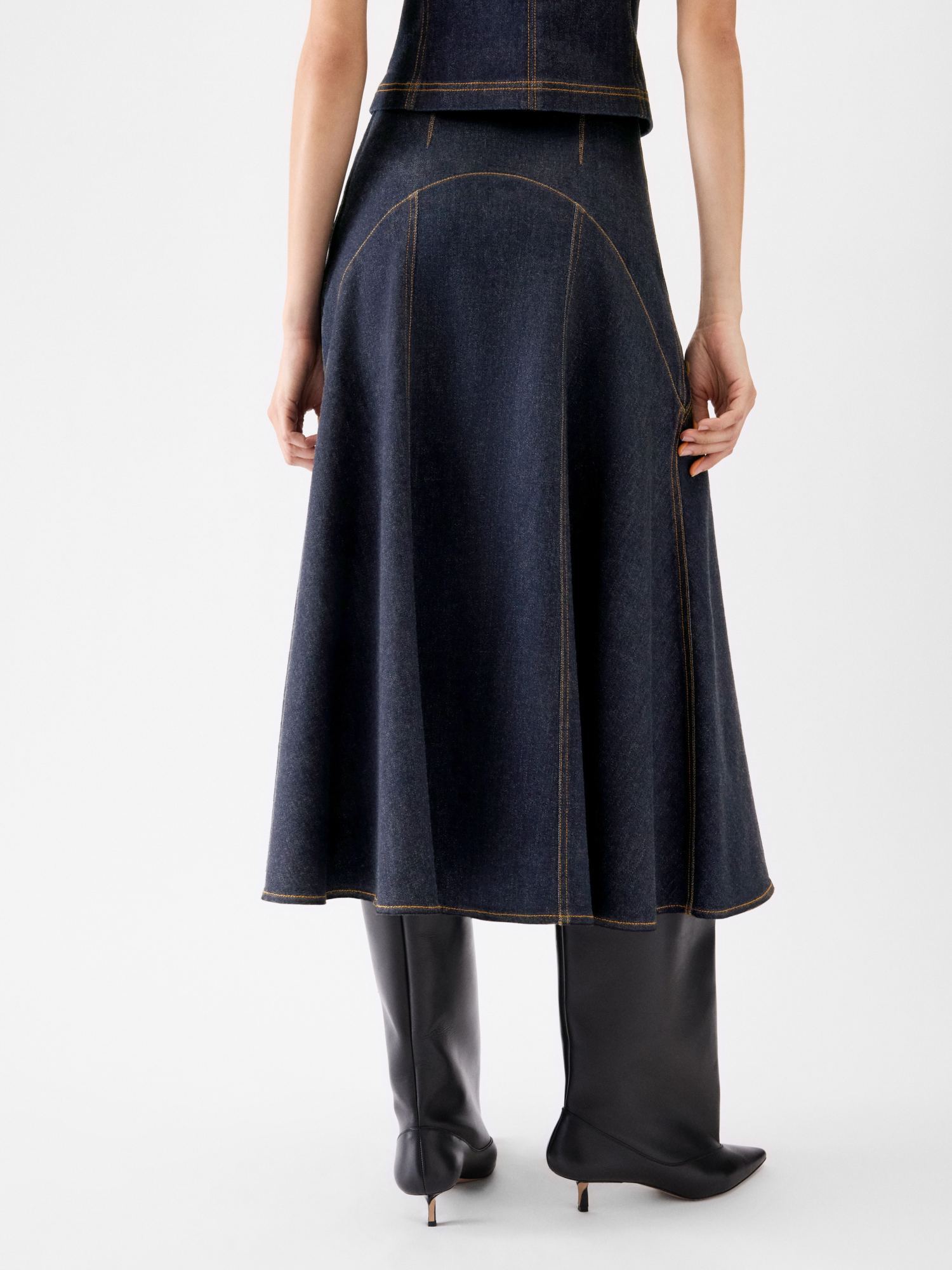 JACQUEMUS Jacquemus Triangle de Nîmes Denim Skirt